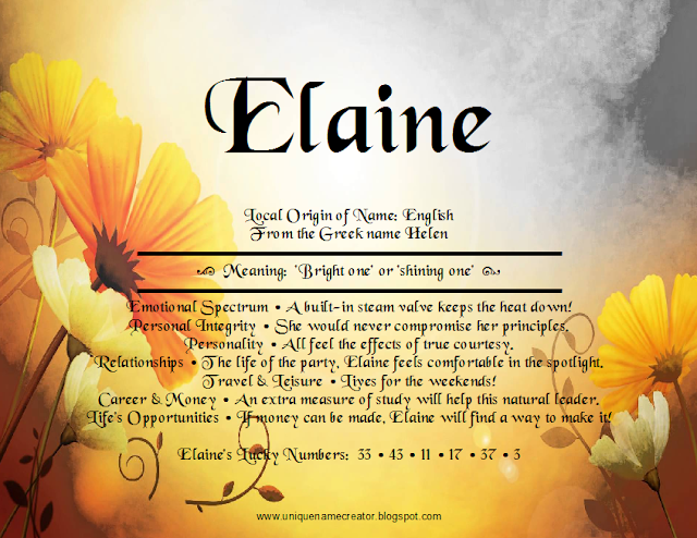 Elaine | Unique Name Creator