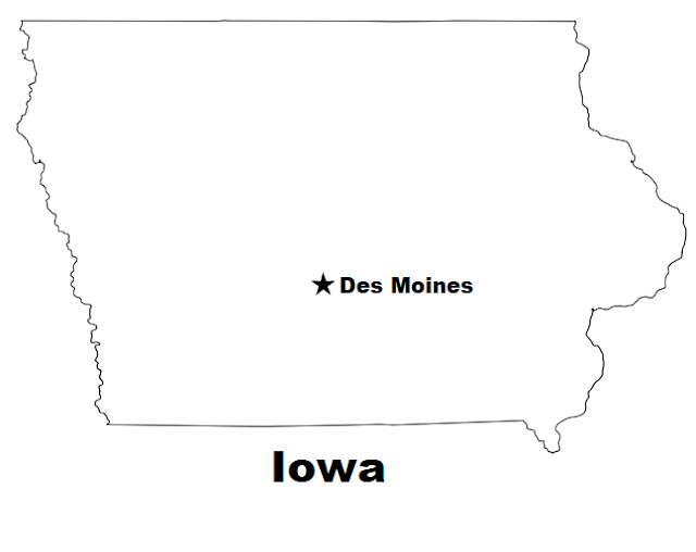 Blog de Biologia: Iowa Map coloring page