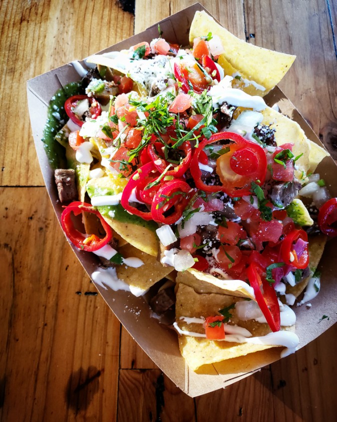 Mango & Tomato: Taco Bamba Tongue Nachos