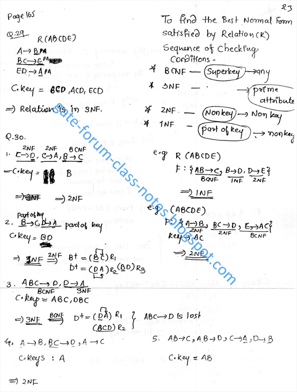 Normalization Dbms Page 3 Gate Cse Class Notes Gate Exam Class Notes For Computer Science