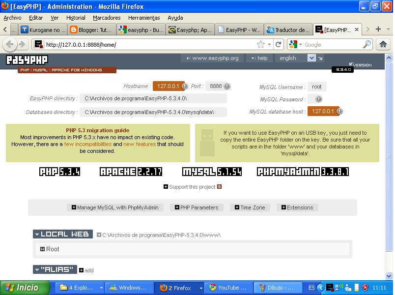 infotutoriales: easyphp