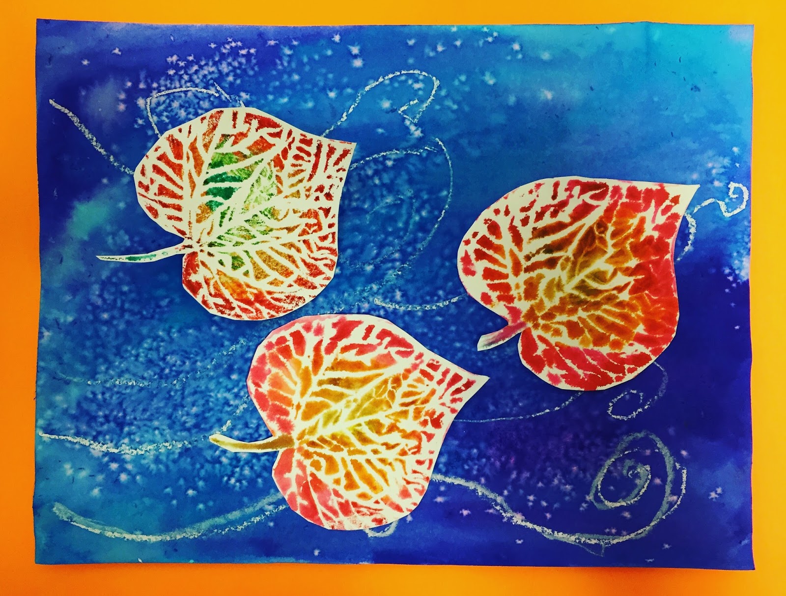 Elements of the Art Room: 3rd grade Fall Printmaking Collage