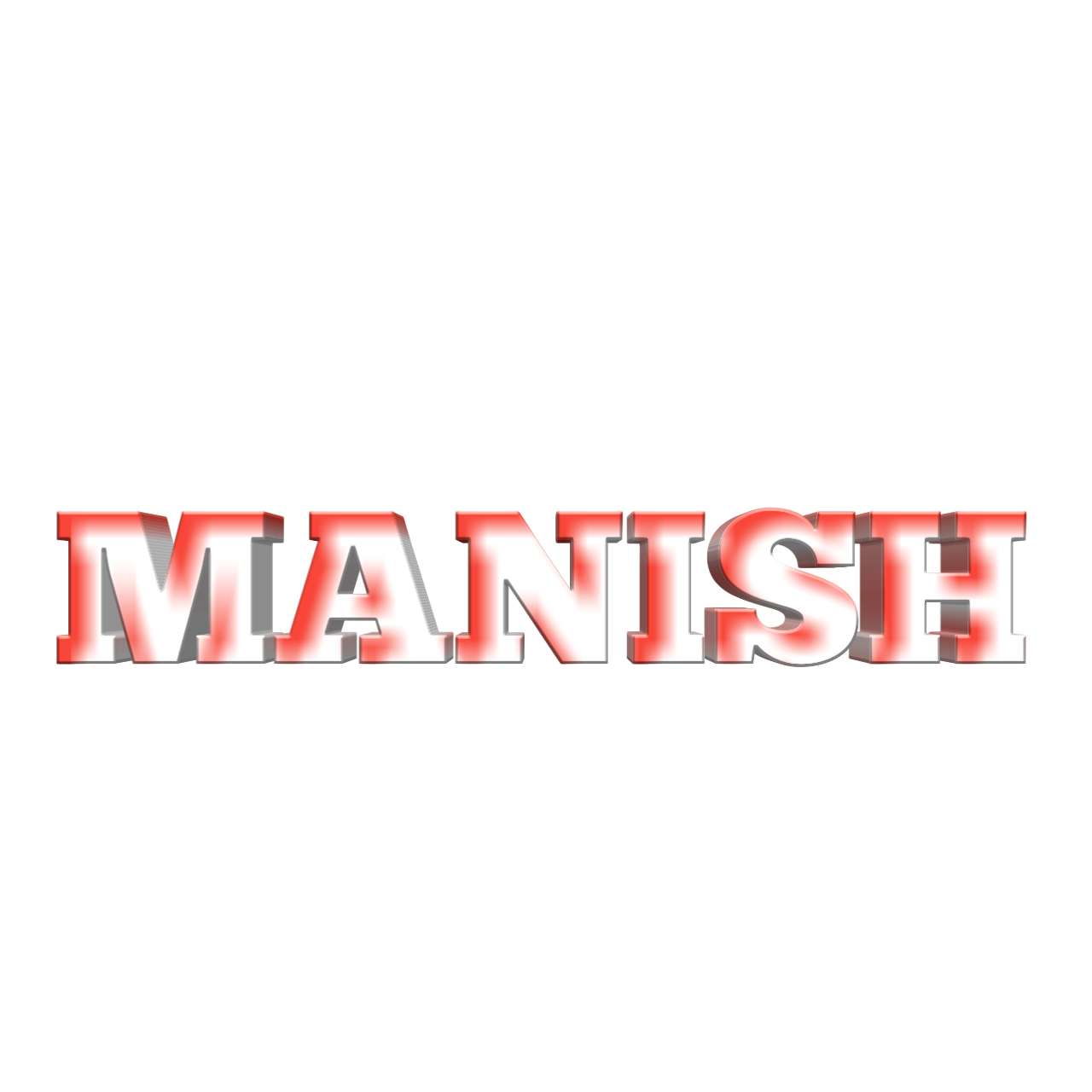 Manish 3d name PNG image