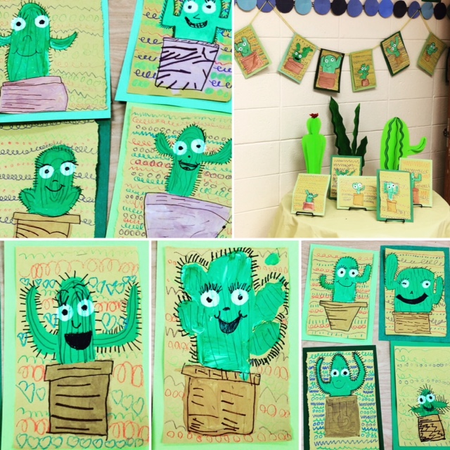 Art with Mr. Giannetto: 1st Grade Cactus Art Projects