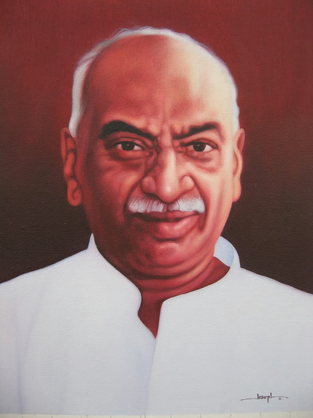 Realistic Painting: Photo Realistic Portraits Painting Kamarajar