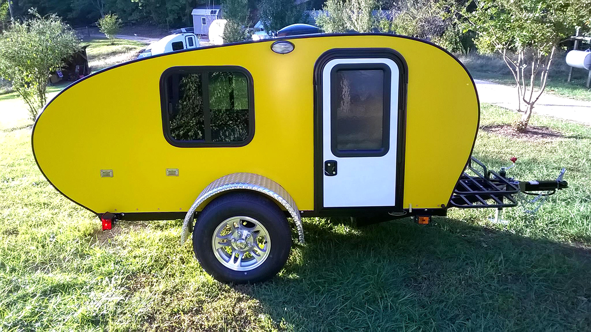 Tiny Yellow Teardrop: Rustic Trail Teardrop Campers