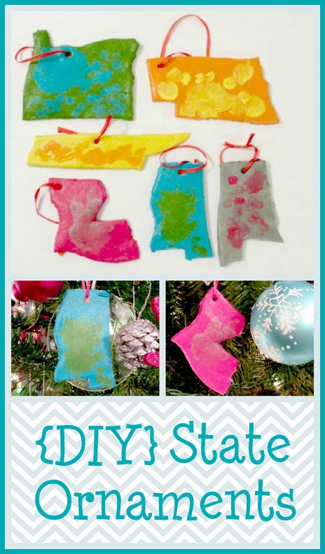 Childhood Beckons: {DIY} State Ornaments