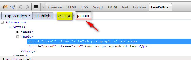 Selenium By Arun 362 Using Dot In Css Path To Select An Element With A Specified Class