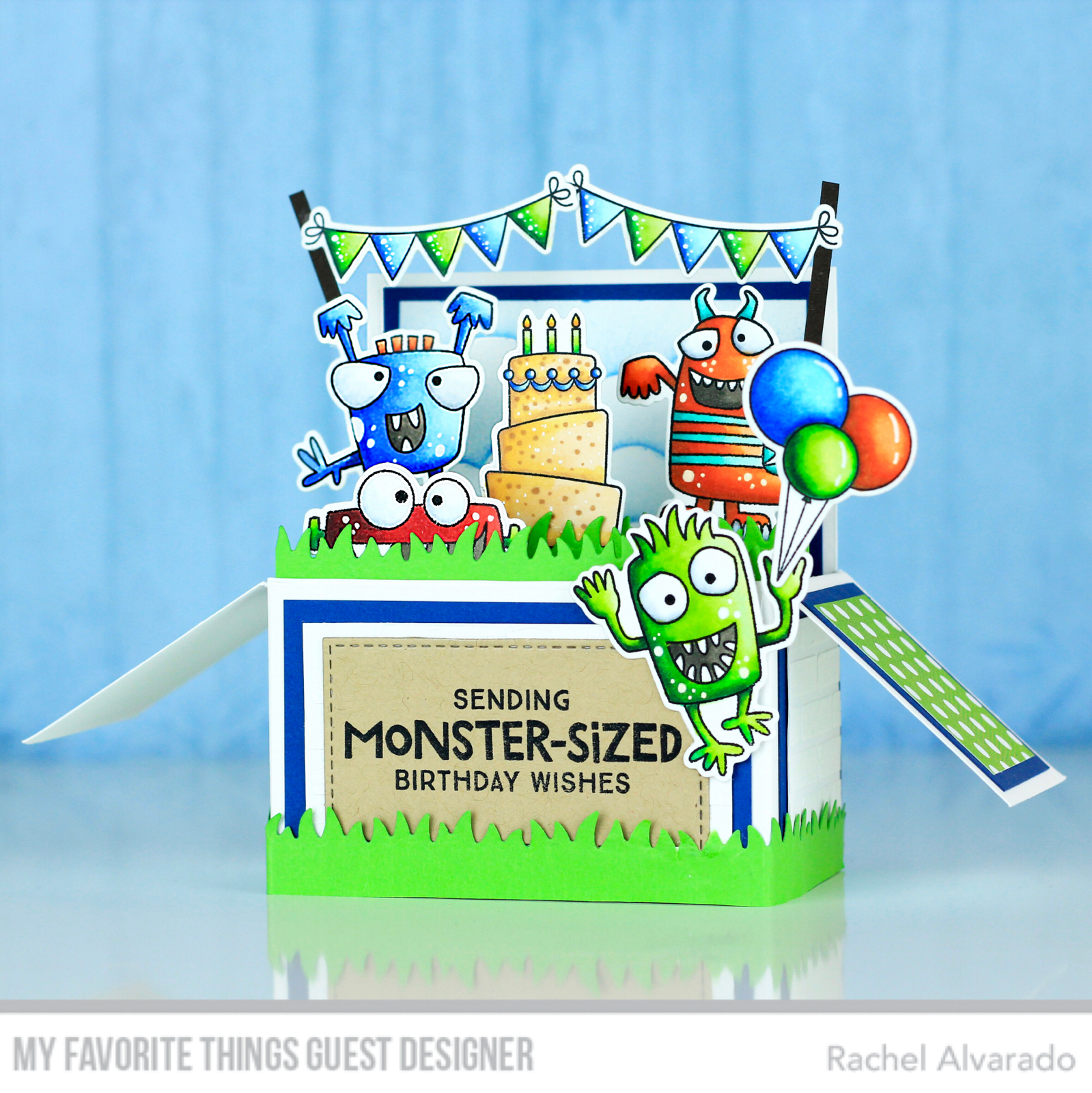 The Unpampered Stamper: "Monster-Sized" Birthday Cards - My Favorite Things