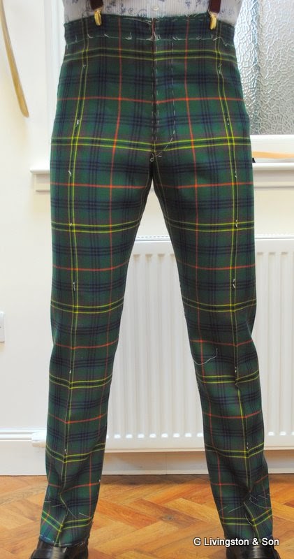 Scottish Bespoke Tailoring: Military cut trews without side seam