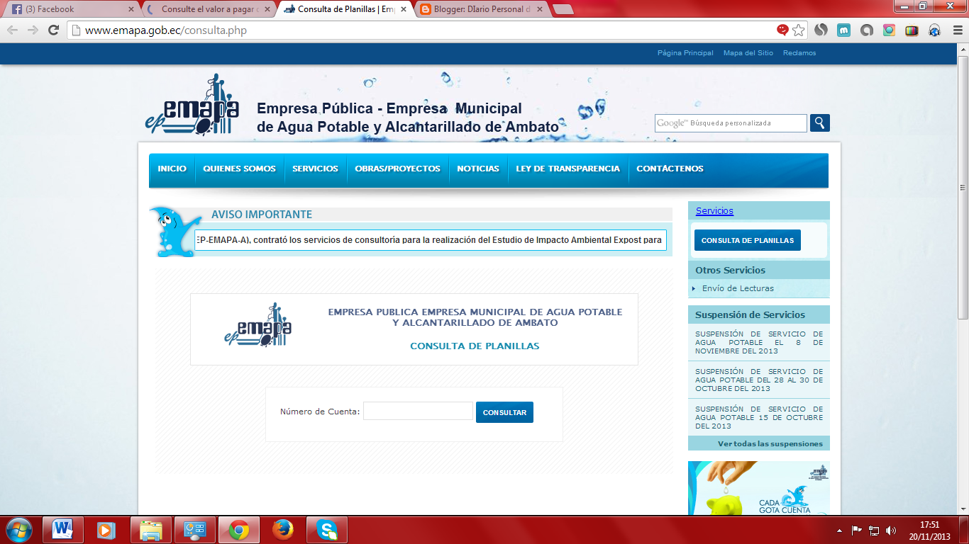 DIario Personal de Marcelo: Consulta de planilla de Emapa de Ambato