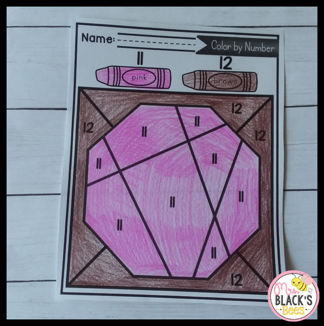 Shapes- Color by Number | Mrs. Black's Bees