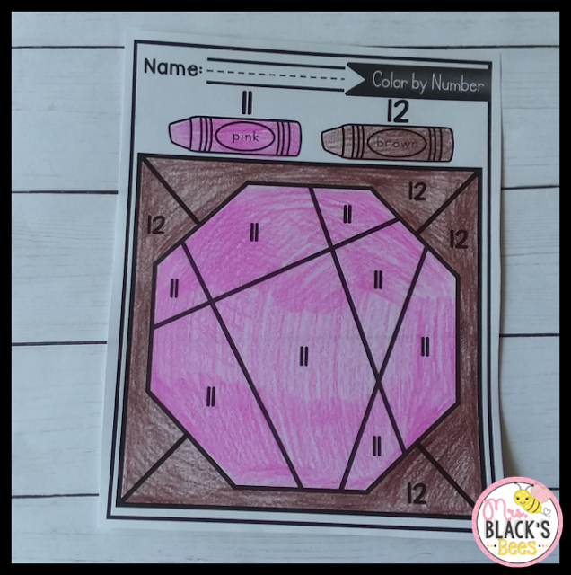 Shapes- Color by Number | Mrs. Black's Bees