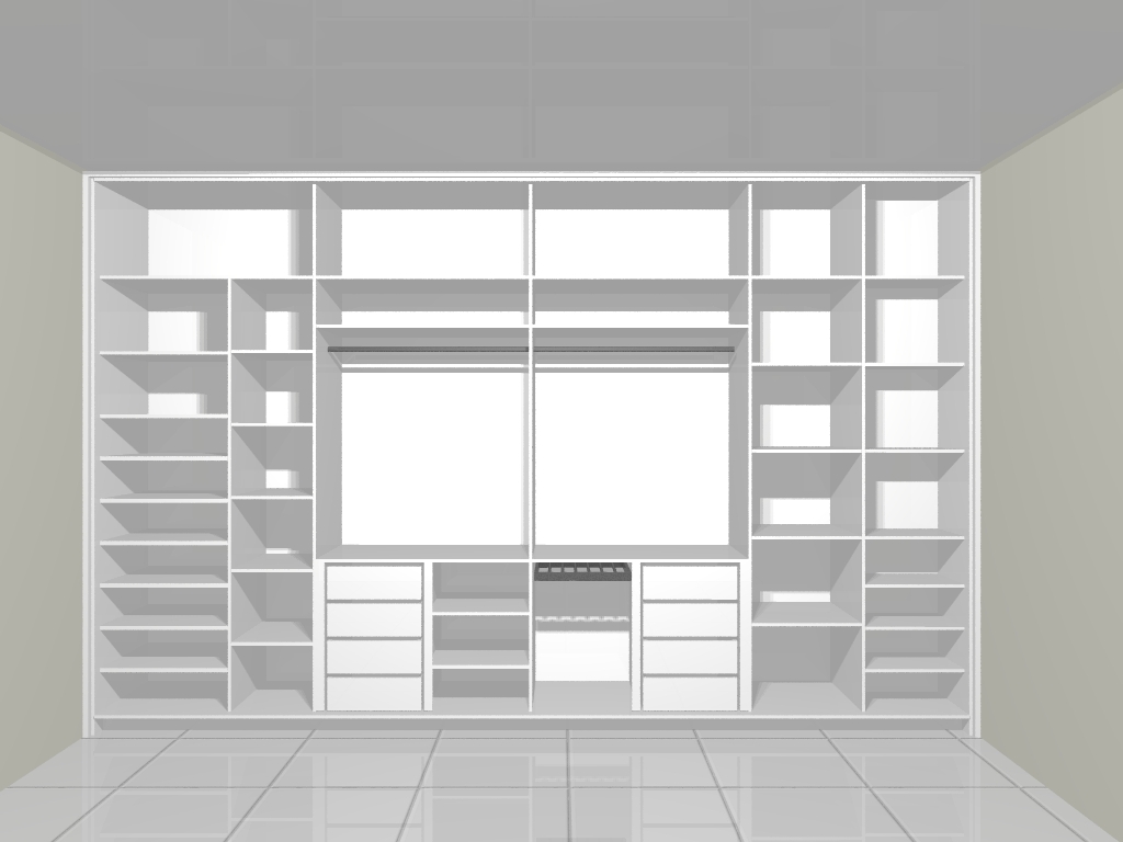 Modulê Moveis Planejados: Roupeiro com Portas de correr e Sapateira inclusa