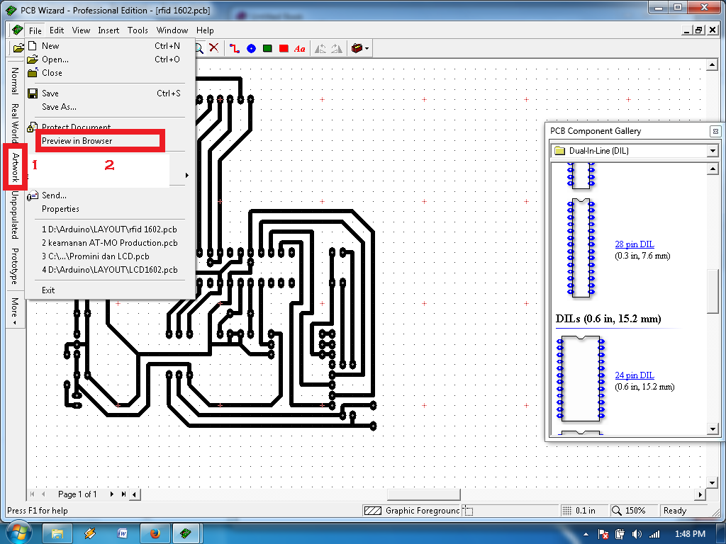CARA DESAIN PCB DAN MENCETAK SESUAI UKURAN