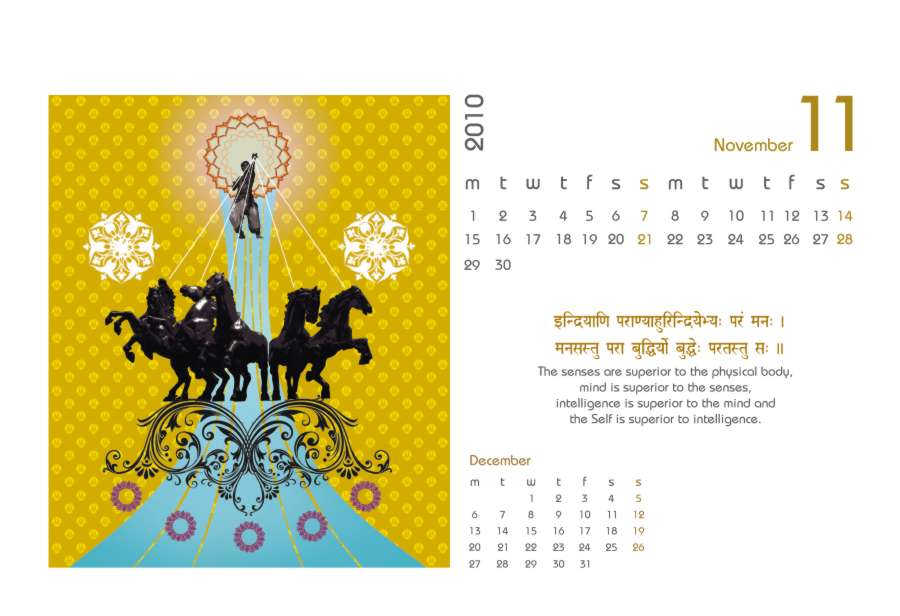 DECEMBER DESIGN STUDIO: Bhagavad Gita Calendar