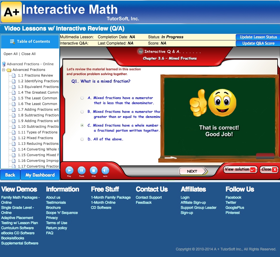 A Learning Journey: TOS Review: Math Mini-Courses from A+ Interactive Math