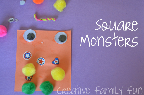 Get Crafty: Square Monsters - Creative Family Fun