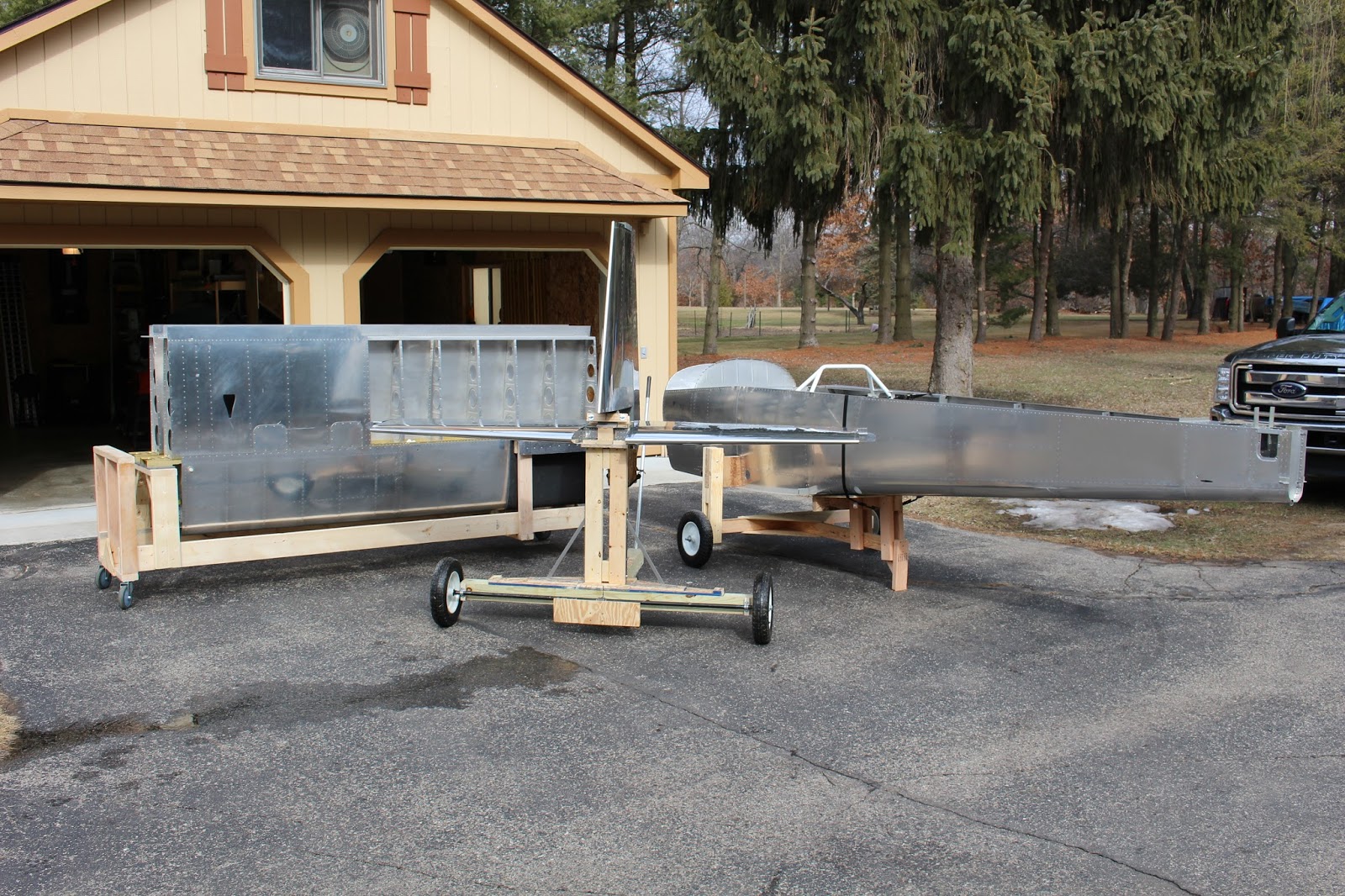 Martin's RV-8 Blog: Wing Stand Mods, Fuselage Stand and Hangar