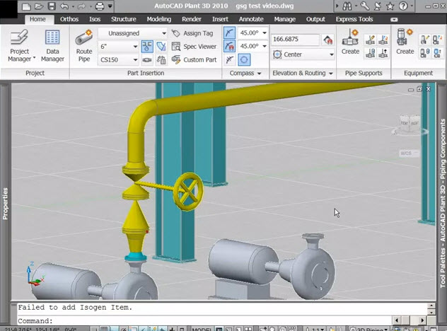 Video tutorial Command Routing Pipe with AutoCAD Plant 3D. | Drawing ...