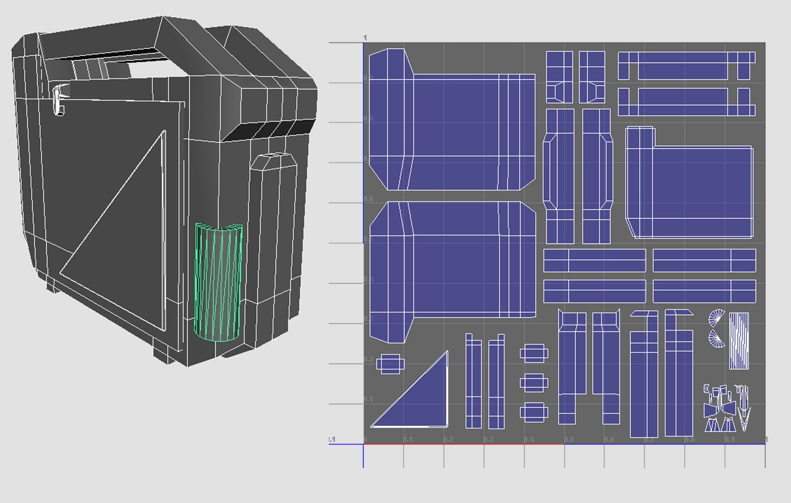 AiA Work: Low poly uv layout