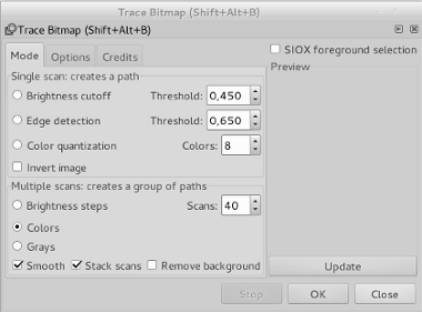 Inkscape vector trace multiple scans - mevahy