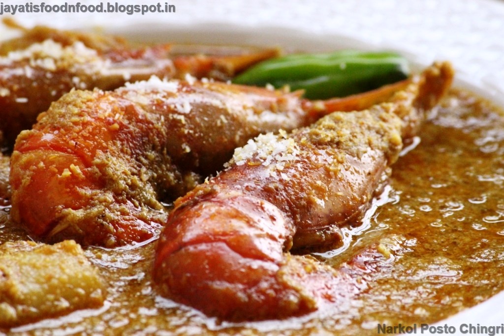 Jayati's Food Journey - Enjoy!!!: Narkol Posto Chingri