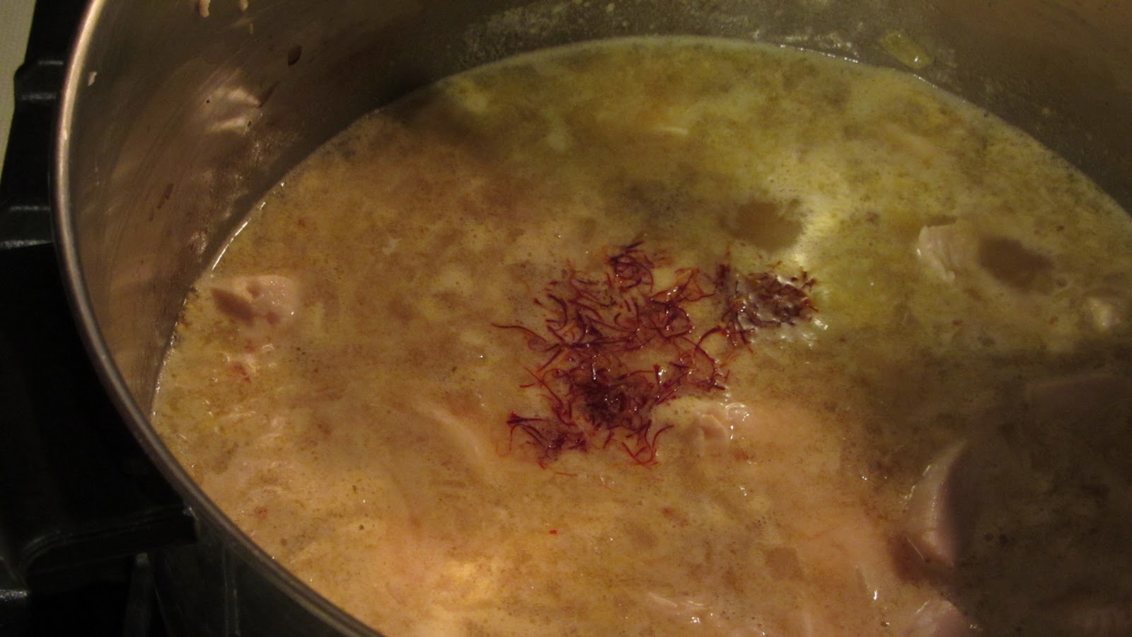 Tracy's Living Cookbook: Cream of Chicken and Saffron Soup