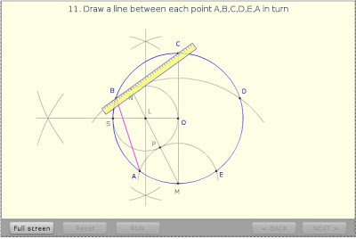 Art Matters: Regular pentagon inscribed in a circle