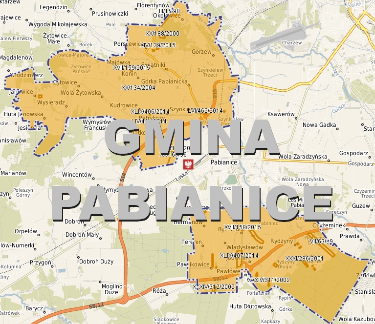 GEODEZJA PABIANICE - MAPA GMINY