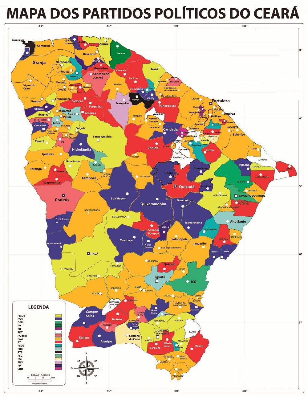 Blog do Mardem: Ceará: Quatro siglas comandam 77,7% das prefeituras
