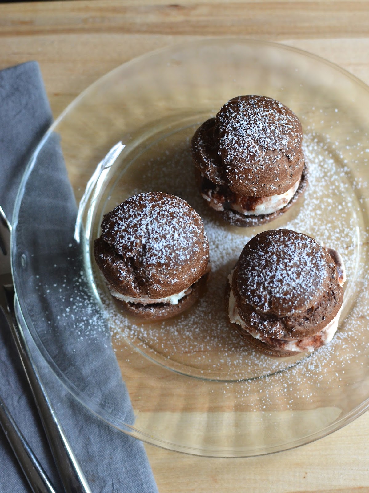 Playing with Flour: Chocolate profiteroles with vanilla fudge ripple ...