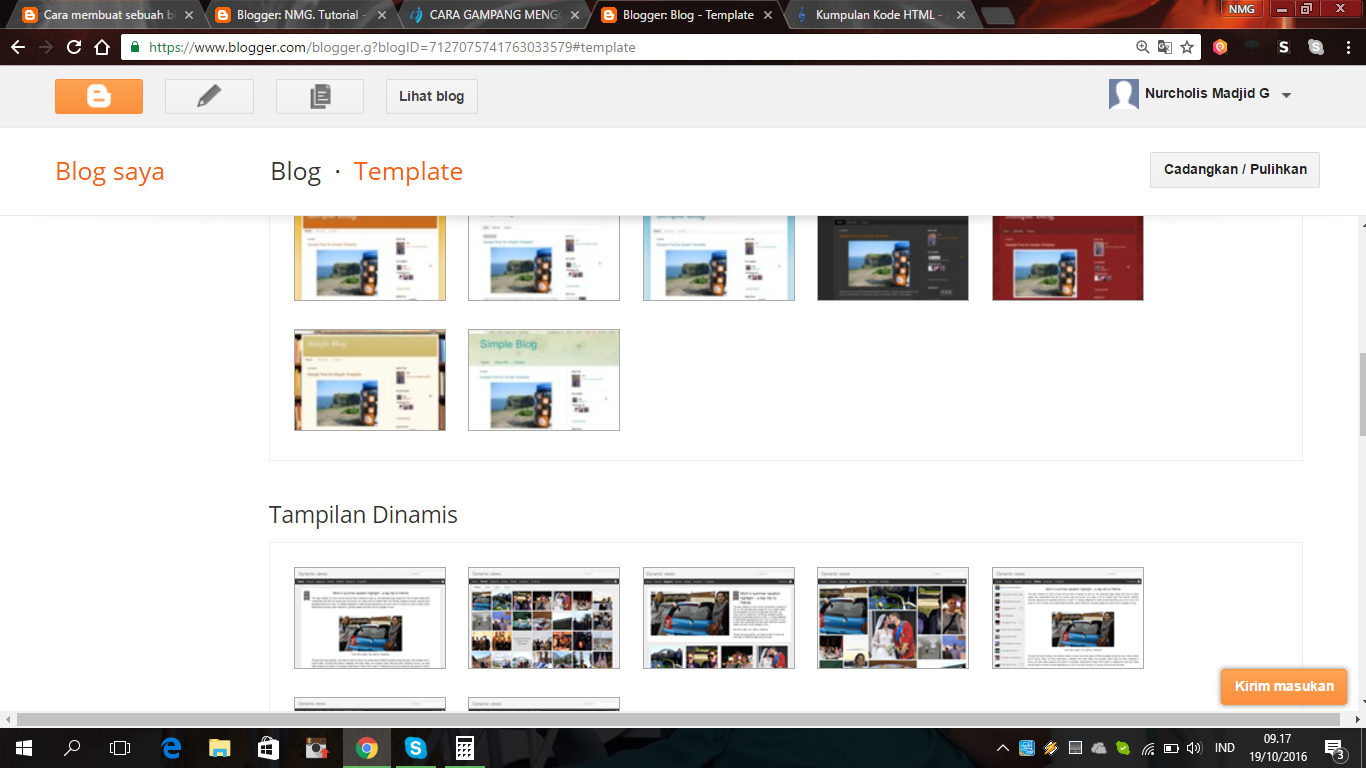 Cara mengubah template keren di Blog dengan btemplates