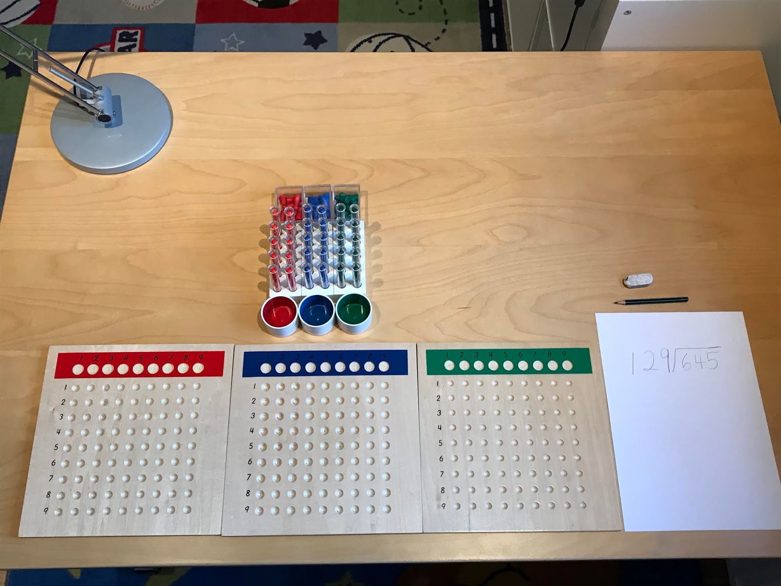 Family FECS: Montessori Activity: Long Division with Racks & Test Tubes ...