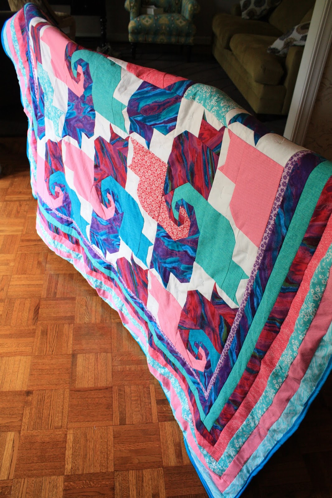 snapdragon crafts: one crazy cat quilt