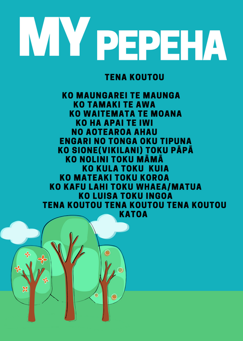 Luisa @ Glenbrae School: My Pepeha