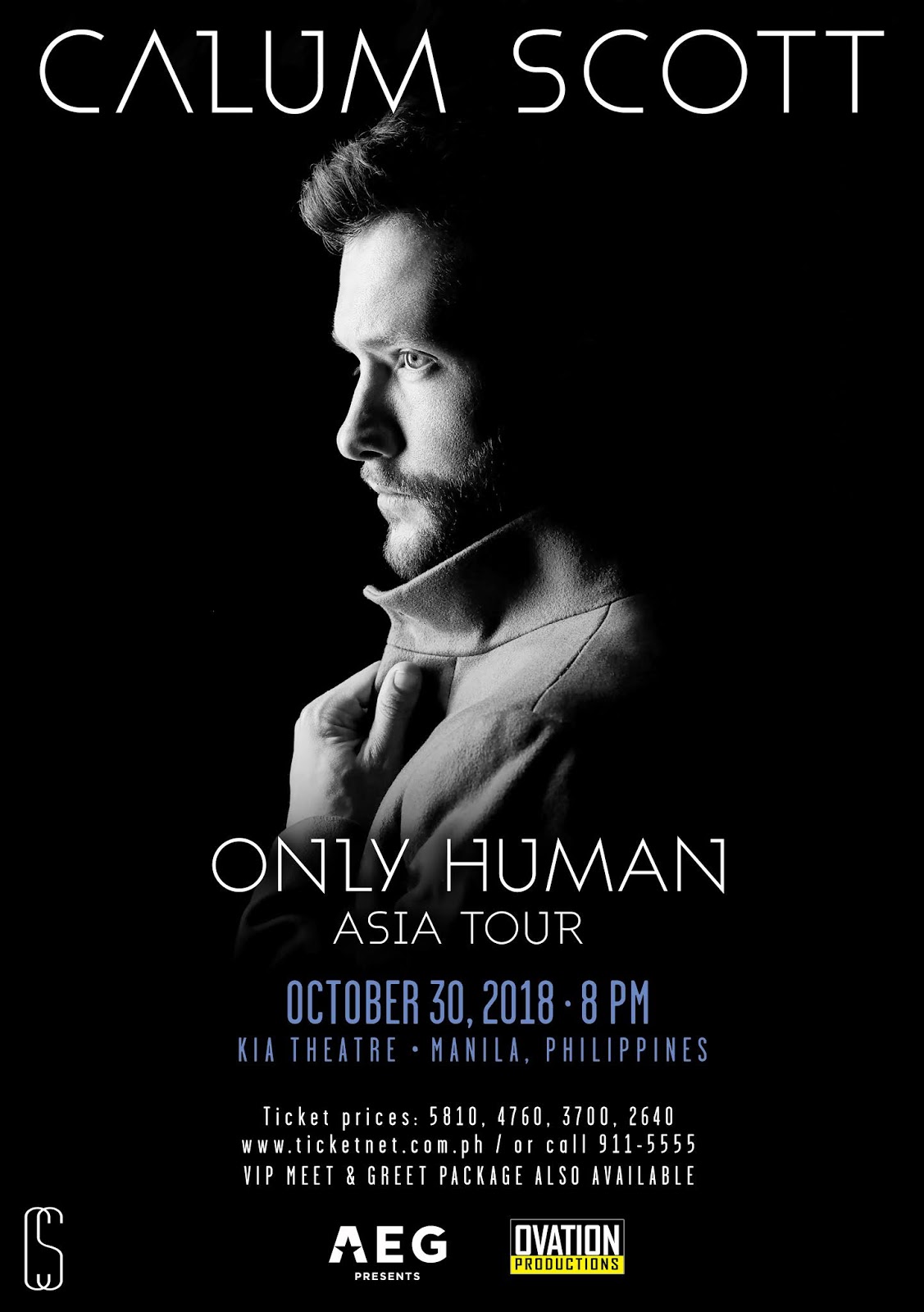 Calum Scott's Only Human tour in Manila on October 30 - Manila Concert ...