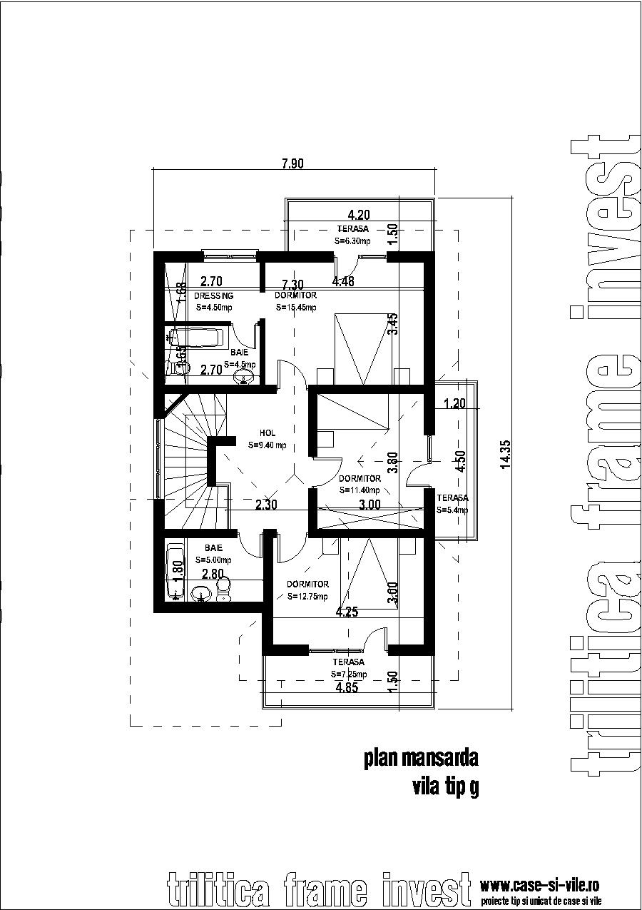 Case, Planuri, Proiecte: Proiect Vila Tip G