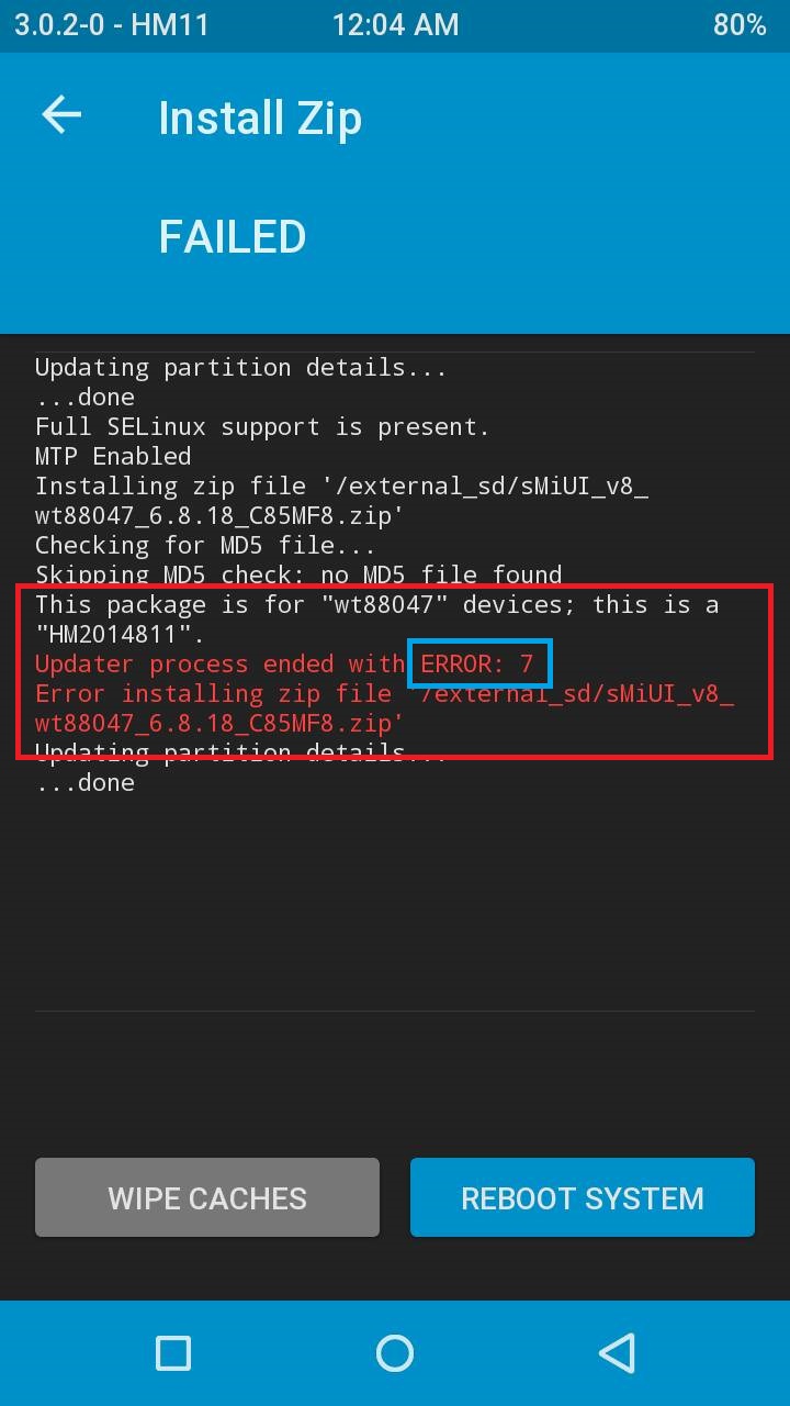 Cara Mengatasi Error 7 di Custom Recovery
