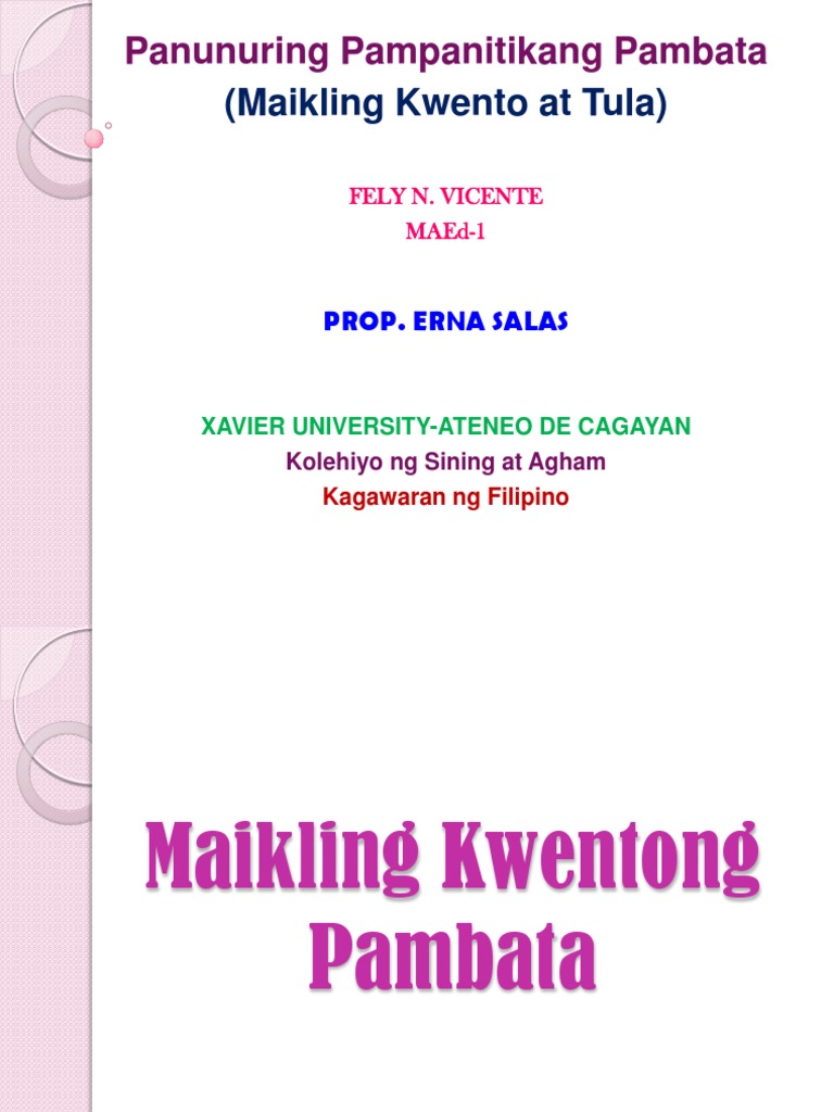 maikling tulang pambata - philippin news collections