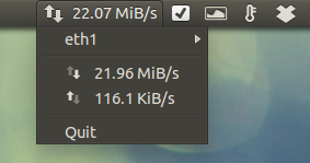 Indicator Netspeed Displays Network Speed On The Unity Panel ~ Web Upd8 ...
