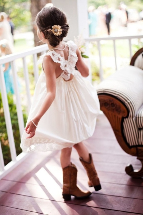 Wedding Talk: Flower Girl Ideas Week: Flower Girls in Boots!