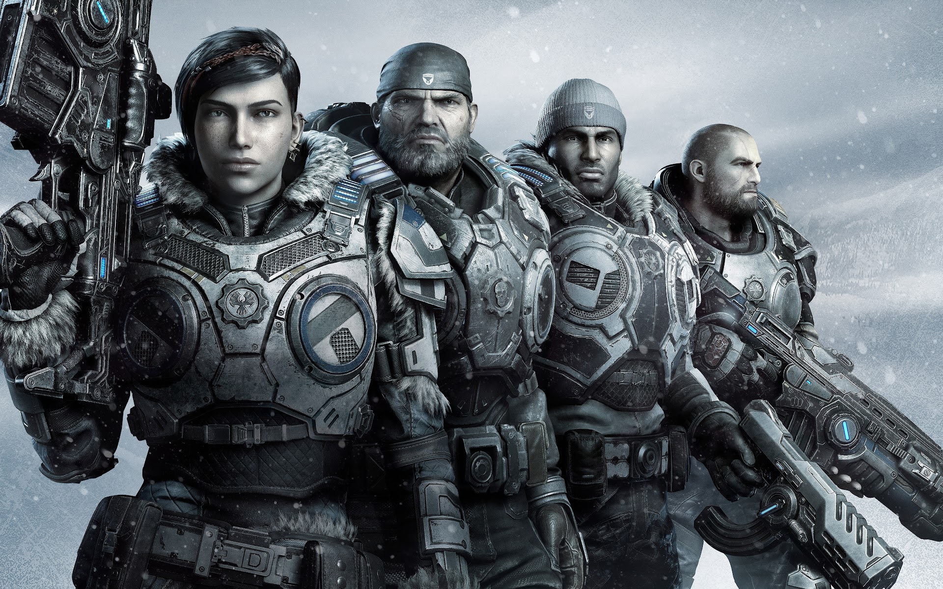 Gears 5, Kait Diaz, Marcus Fenix, Delmont Walker, James Fenix, 8K, #19 ...