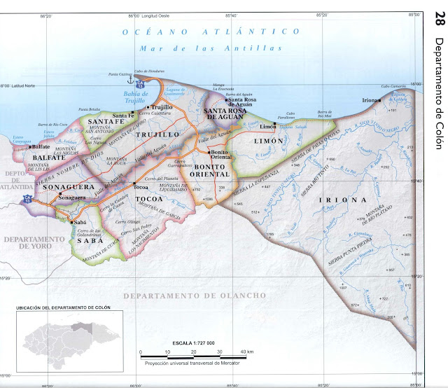 Mapas de los Departamentos de Honduras