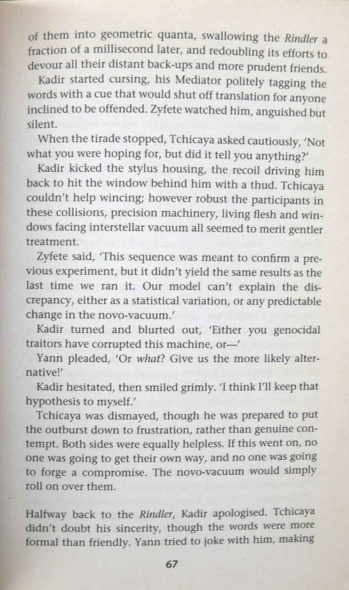 Valopolku: Greg Egan: Schild's ladder