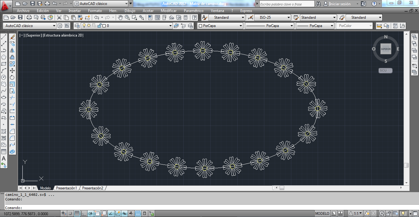 Crear copias de un elemento sobre un camino o trayectoria en AUTOCAD ...