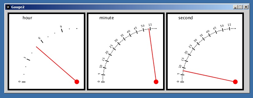Arduino - Processing Projects: gauge clock2
