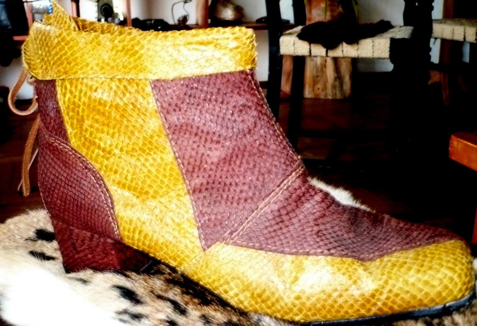 jgcueros & milos salmon leather : Botines cuero de salmón