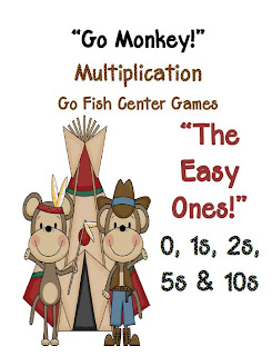 Go Monkey A Go Fish Game! The Easy Division Facts! - Fern Smith's ...