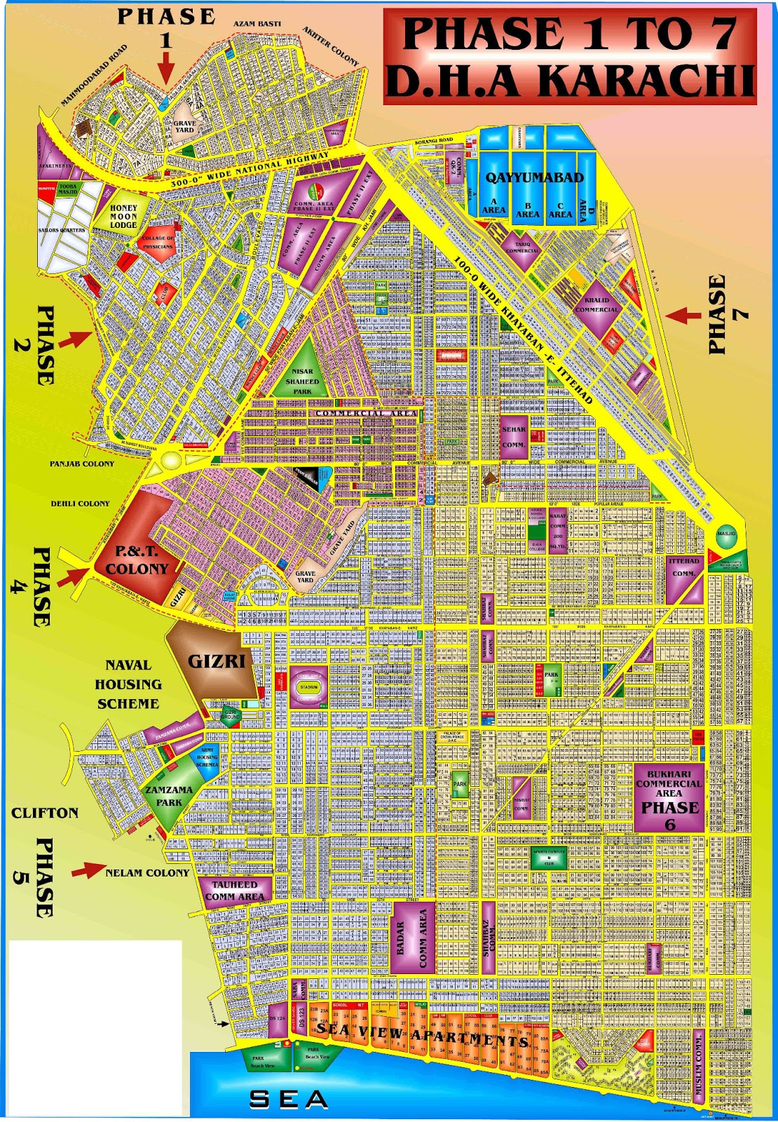 DHA Karachi Master Map Phase I To VII Pakistan Properties dha-karachi-master-map-phase-i-to-vii-pakistan-properties